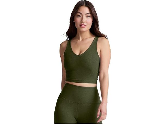 (取寄) ビヨンドヨガ レディース スペースダイ グッド デイ クロップド タンク Beyond Yoga women Spacedye Good Day Cropped Tank Army Green Heather