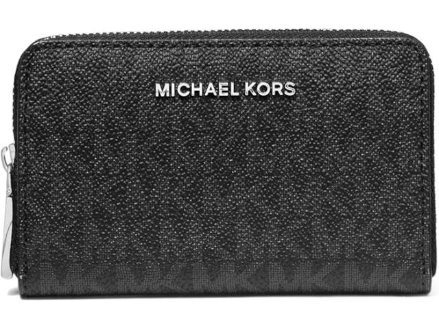 (取寄) マイケルコース レディース ジェット セット スモール ジップ アラウンド カード ケース MICHAEL Michael Kors women Jet Set Small Zip Around Card Case Black 1