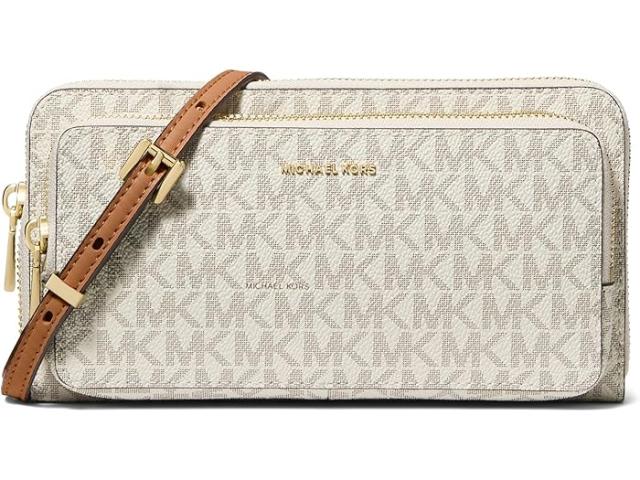 (取寄) マイケルコース レディース ジェット セット ラージ コンチネンタル エックスボディ MICHAEL Michael Kors women Jet Set Large Continental Xbody Vanilla/Acorn