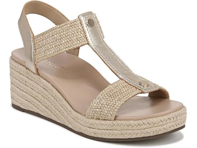 (取寄) バイオニック レディース カレラ アンクル ストラップ VIONIC women VIONIC Calera Ankle Straps Gold llic Leather