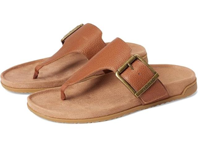 (取寄) バイオニック レディース エマ トング サンダル VIONIC women Emma Thong Sandals Tan Leather