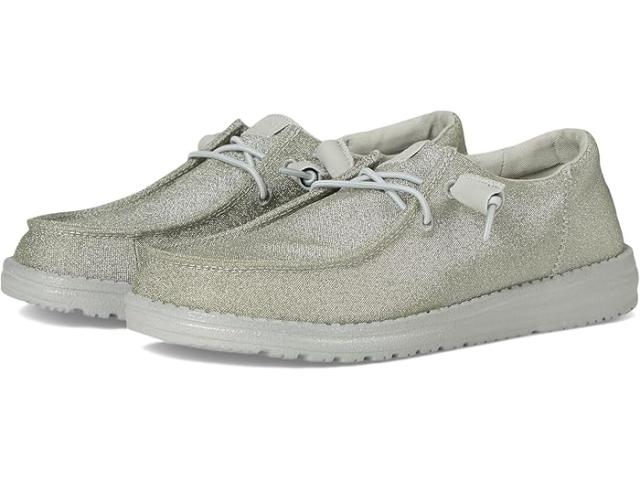 (取寄) ヘイ デュード レディース ウェンディ ファンク スパークル Hey Dude women Wendy Funk Sparkle Silver