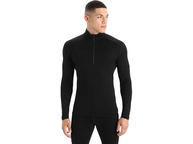 (取寄) アイスブレイカー メンズ メリノ 260 テック ロング スリーブ ハーフ ジップ Icebreaker men Merino 260 Tech Long Sleeve Half Zip Black