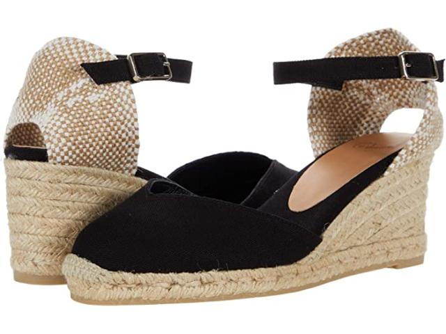 (取寄) カスタニエール チアリータ 60 ウム ウェッジ エスパドリーユ CASTANER CASTANER Chiarita 60 mm Wedge Espadrille Black