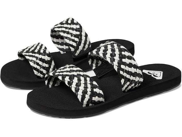 (取寄) ロキシー レディース ポルト スライド Roxy women Porto Slide Black/White