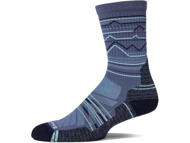 (取寄) スマートウール メンズ パフォーマンス ハイク ライト クッション マウンテン レンジ パターン クルー Smartwool men Performance Hike Light Cushion Mountain Range Pattern Crew Nightfall Blue