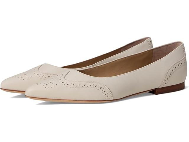 (取寄) ローレン ラルフローレン レディース ロレイン ナッパ レザー バレエ フラッツ Lauren Ralph Lauren women Loraine Nappa Leather Ballet Flat Soft White/Soft White