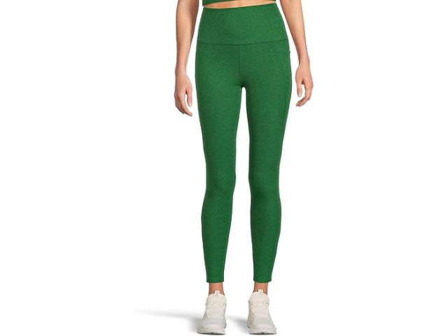 (取寄) ビヨンドヨガ レディース スペースダイ アウト オブ ポケット ハイウエスト ミディ レギンス Beyond Yoga women Spacedye Out Of Pocket High-Waisted Midi Legging Summer Thyme Green Heather