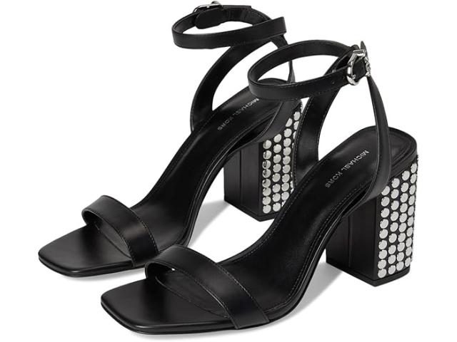 (取寄) マイケルコース レディース メリアム ブロック ヒール MICHAEL Michael Kors women Merriam Block Heel Black