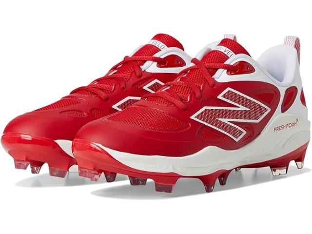 (取寄) ニューバランス レディース フレッシュ フォーム モールデッド ソフトボール クリーツ New Balance women Fresh Foam Velov4 Molded Softball Cleats Team Red/White