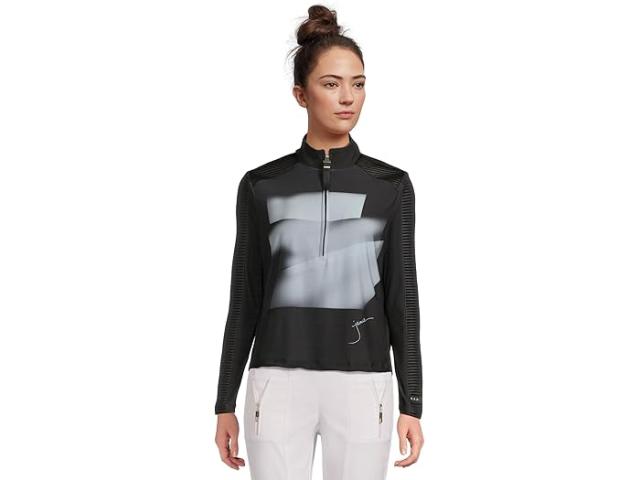 (取寄) ジェイミー サドック レディース ロング スリーブ 1/4 ジップ レイヤリング ピース Jamie Sadock women Toasties Long Sleeve 1/4 Zip Layering Piece Black