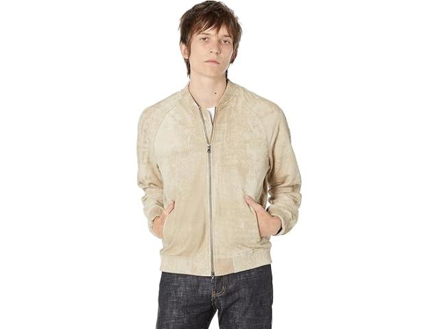 (取寄) ジョン バルベイトス メンズ アレックス ジェケット-スーヴェニア ジャケット ウィズ ロー エッジ L1414Y2 John Varvatos men Alex Jacket-Souvenir Jacket with Raw Edge L1414Y2 Ecru