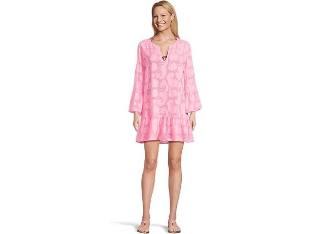 (取寄) リリー ピュリッツァー レディース シェンジ カバー-アップ Lilly Pulitzer women Shenzi Cover-up Rousseau Pink Tangerine Dream Poly Clip Jacquard