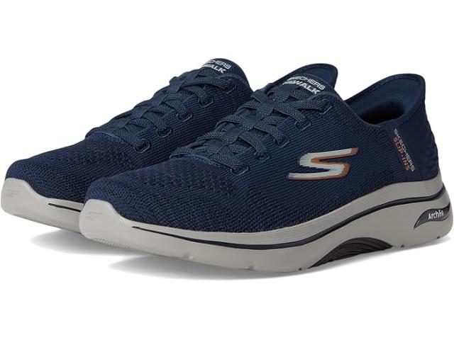 (取寄) スケッチャーズ パフォーマンス メンズ ゴー ウォーク アーチ フィット 2.0 - グランド ハンズ フリー スリップ-インス SKECHERS Performance men Go Walk Arch Fit 2.0 - Grand Hands Free Slip-Ins Navy/Orange