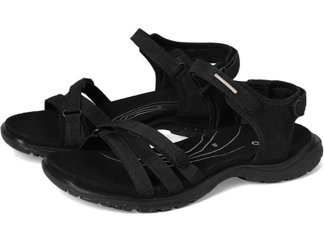 (取寄) エコー スポーツ レディース オフロード ローム スポーツ サンダル ECCO Sport women Offroad Roam Sport Sandal Black/Black Nubuck