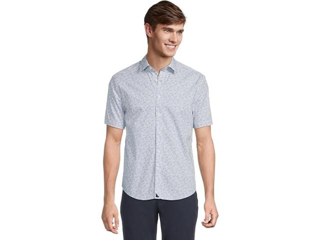 (取寄) アンタックイット メンズ ストレッチ コットン ショート スリーブ アシュフォード シャツ UNTUCKit men Stretch Cotton Short Sleeve Ashford Shirt Light Blue