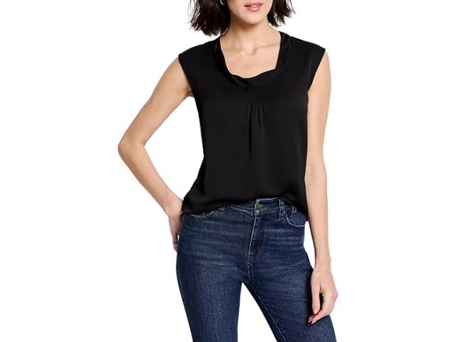 (取寄) ニックゾー レディース サテン シフォン ジャケット レイヤー NIC+ZOE women Satin Chiffon Jacket Layer Black Onyx