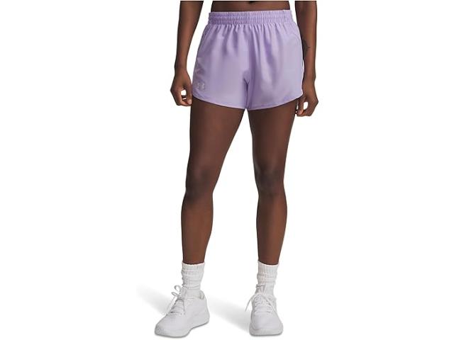 (取寄) アンダーアーマー レディース フライ バイ ショーツ Under Armour women Fly By Shorts Transparent/Transparent/Reflective