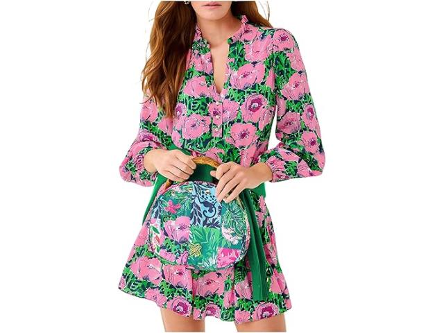 (取寄) リリー ピュリッツァー レディース エヴァリン シルク ドレス Lilly Pulitzer women Evaline Silk Dress Low Tide Navy