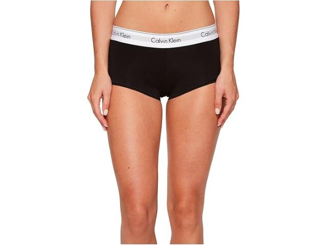 (取寄) カルバンクライン アンダーウェア レディース モダン コットン ボーイショーツ   Underwear women   Underwear Modern Cotton Boyshort Black