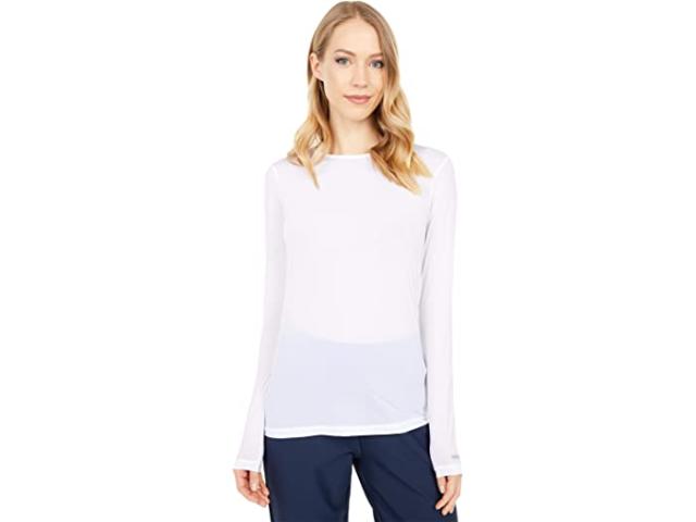 (取寄) ジェイミー サドック レディース サンセンス クルー ネック トップ ロング スリーブ Jamie Sadock women  Sunsense Crew Neck Top Long Sleeve Sugar