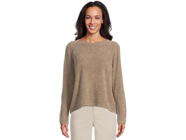 (取寄) アイリーン フィッシャー レディース ピティート シュニール ブレンド スクエア アームホール セーター Eileen Fisher women Petite Chenille Blend Square Armhole Sweater Dove