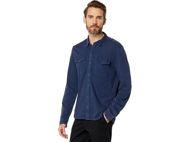 (取寄) ジョン バルベイトス メンズ アーボン ウェスタン シャツ John Varvatos men ARVON WESTERN SHIRT Pacific Blue