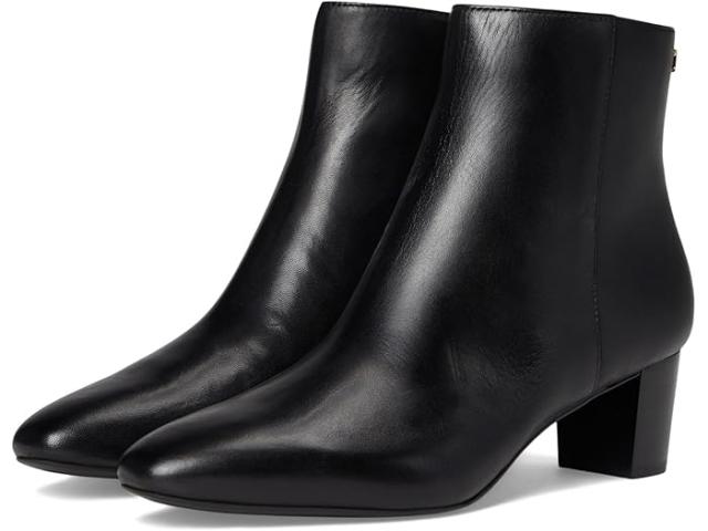 (取寄) ローレン ラルフローレン レディース デミ バーニッシュド レザー ブーティ Lauren Ralph Lauren women Demi Burnished Leather Bootie Black