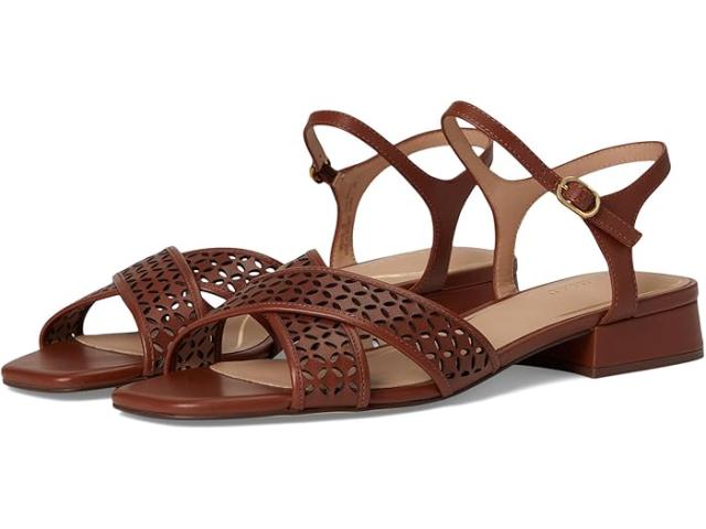 (取寄) コールハーン レディース サンダル Cole Haan women Patie Sandals Dark Cuoio Perforated Leather