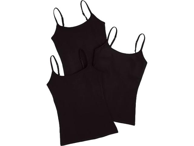 (取寄) パクト レディース オーガニック コットン シェルフ ブラ キャミソール 3-パック PACT women PACT Organic Cotton Shelf Bra Camisole 3-Pack Black
