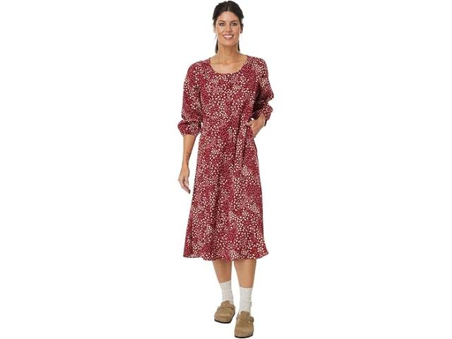 (取寄) トードアンドコー レディース マンザナ パネル ミディ ロング スリーブ ドレス Toad&Co women Manzana Paneled Midi Long Sleeve Dress Berry Floral Print