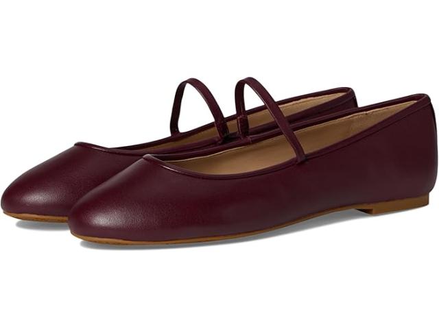 (取寄) ローレン ラルフローレン レディース ジェイナ ナッパ レザー メアリー ジーン フラッツ Lauren Ralph Lauren women Jayna Nappa Leather Mary Jane Flats Dark Garnet