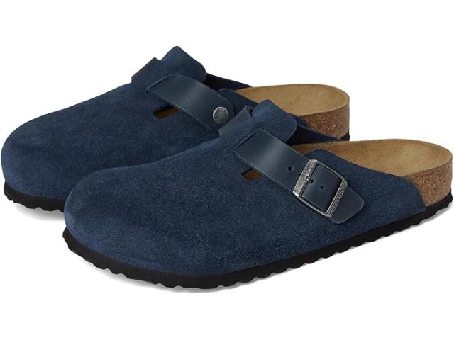 (取寄) ビルケンシュトック メンズ ボストン - レザー Birkenstock men Boston - Suede/Oiled Leather New Navy
