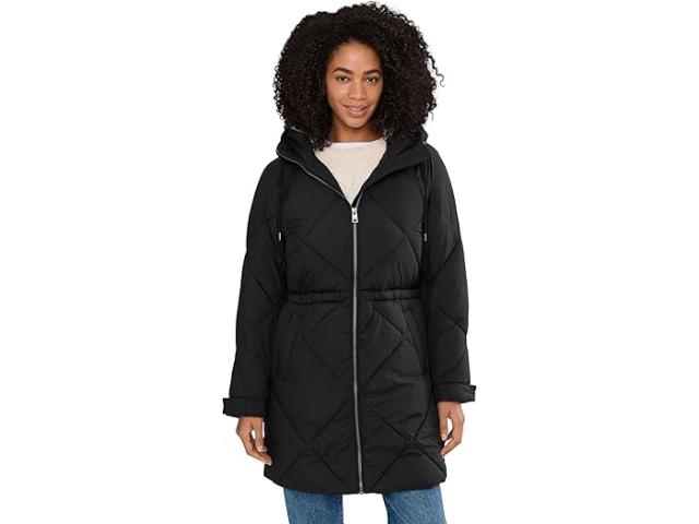 (取寄) リーバイス レディース キルテッド ロング パーカー ジャケット Levi's women Quilted Long Parka Jacket Black