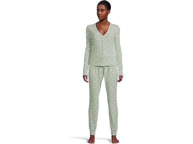 (取寄) レディース キャビン コンフォート カーディガン アンド パンツ HONEYDEW women Cabin Comfort Cardigan & Pants Ice Mint Trees