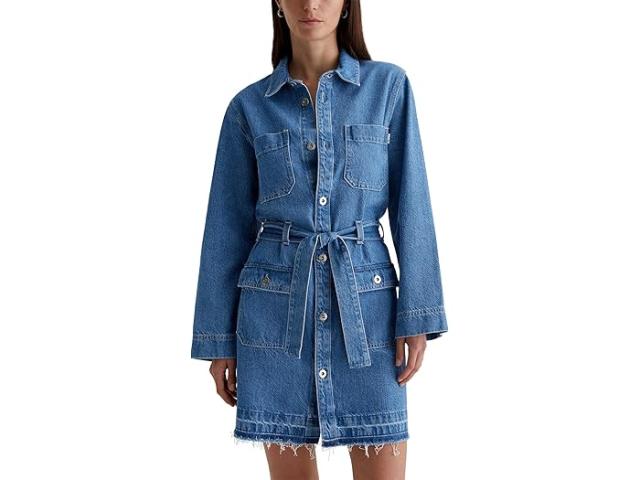 (取寄) AGジーンズ レディース ルイサ ロング スリーブ シャツ ドレス AG Jeans women Luisa Long Sleeve Shirt Dress Carmel Shore