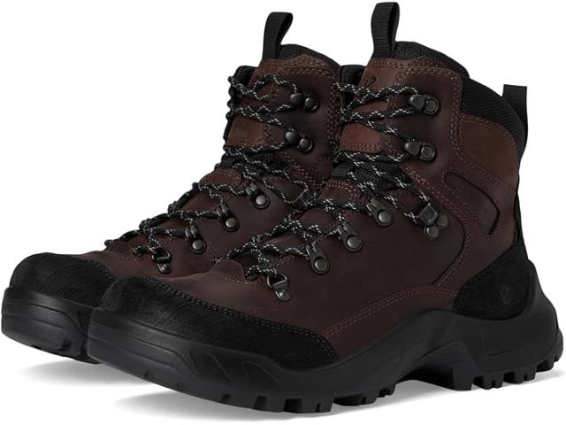 (取寄) エコー スポーツ メンズ オフロード ウォータープルーフ ハイ レースアップ ハイキング ブーツ ECCO Sport men Offroad Waterproof High Lace-Up Hiking Boots Black Nubuck/Mocha Oil Nubuck