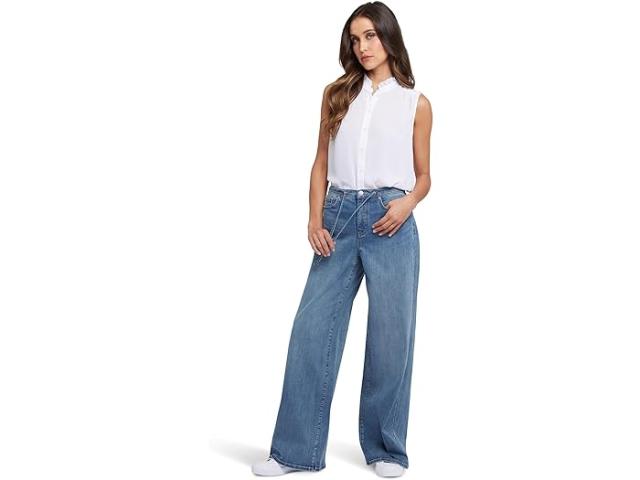 (取寄) エヌワイディージェイ レディース シンディ リラックスド-フィット ワイド レッグ ジーンズ NYDJ women Cindi Relaxed Wide Leg Jeans Majorca Bay
