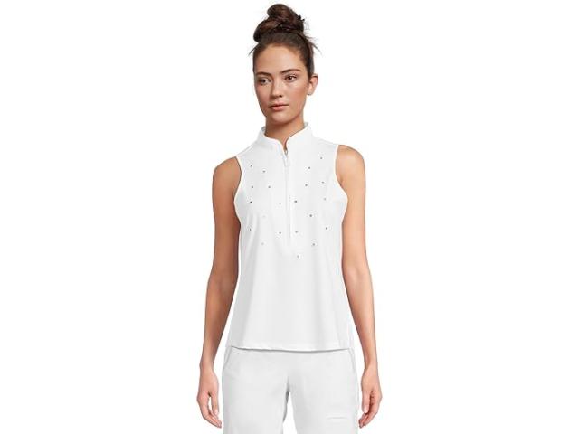 (取寄) ジェイミー サドック レディース スター エンベリッシュ スリーブレス トップ Jamie Sadock women Star Embellished Sleeveless Top Sugar