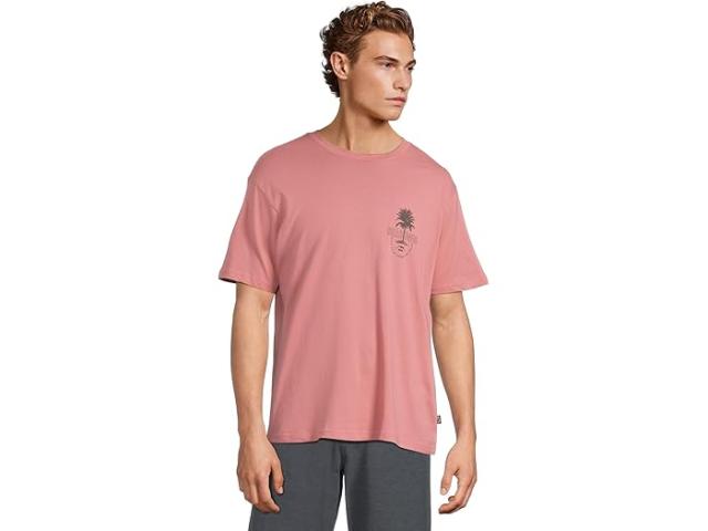 (取寄) ビラボン メンズ カーム パーム プレミアム ショート スリーブ Billabong men Calm Palm Premium Short Sleeve Dusty Pink