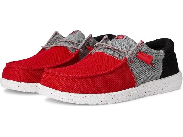 (取寄) ヘイ デュード メンズ ウォーリー トライ バーシティ メッシュ Hey Dude men Wally Tri Varsity Mesh Red/Grey