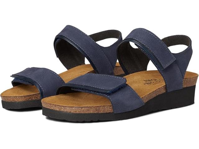 (取寄) ナオト レディース アイシャ - ワイド Naot women Aisha - Wide Navy Velvet Nubuck/Ink Leather