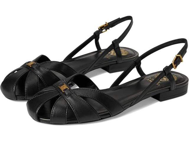 (取寄) ヴィンスカムート レディース ケイシー フィッシャーマン フラッツ サンダル Vince Camuto women Cacey Fisherman Flat Sandals Black