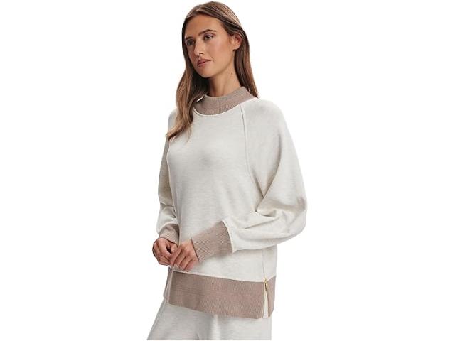 (取寄) バーリー レディース ロクスリー ラグラン ボーイフレンズ スウェット Varley women Loxley Raglan Boyfriend Sweat Ivory Marl/Taupe Marl