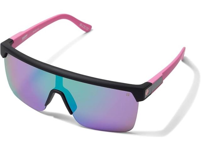 (取寄) スパイ フリン 5050 シールド サングラス Spy Optic Flynn 5050 Shield Sunglasses Matte Black Matte Neon Pink/Happy Gray Green Light Green Mirror