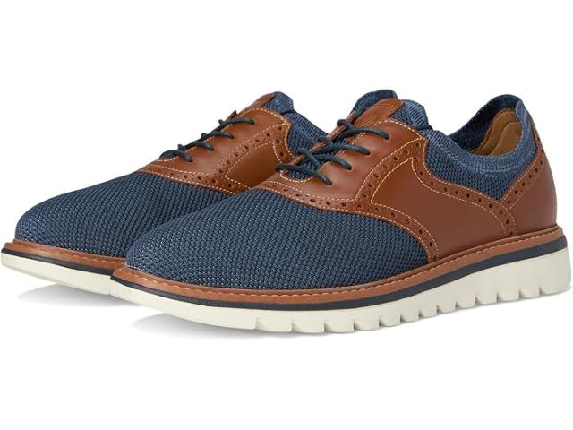 (取寄) ジョンストン&マーフィー メンズ ブレイドン ニット サドル Johnston & Murphy men Johnston & Murphy Braydon Knit Saddle Navy Knit/Tan Full Grain