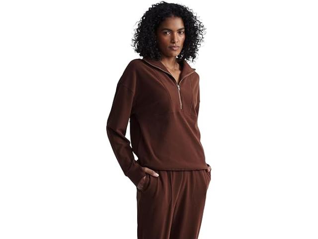 (取寄) バーリー レディース ハーフ ジップ ミッドレイヤー Varley women Timberley Half Zip Midlayer Dark Walnut