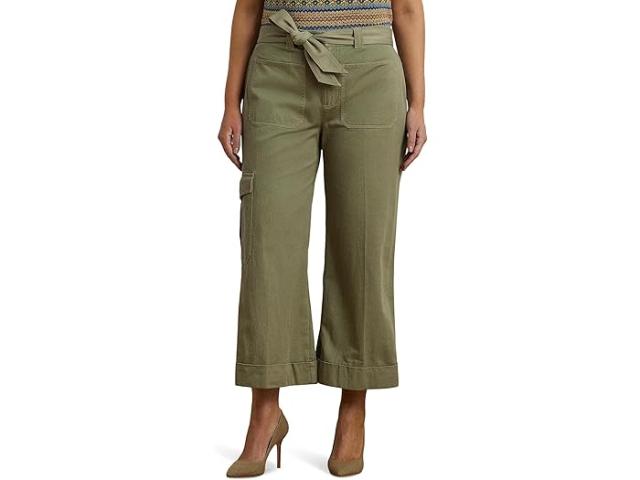 (取寄) ローレン ラルフローレン レディース プラス サイズ アンクル カーゴ Lauren Ralph Lauren women Plus Size Zabrenah Ankle Cargo Sage Green