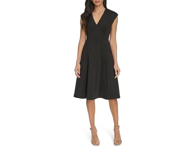 (取寄) カルバンクライン レディース スキューバ A-ライン   women Scuba A-Line Black