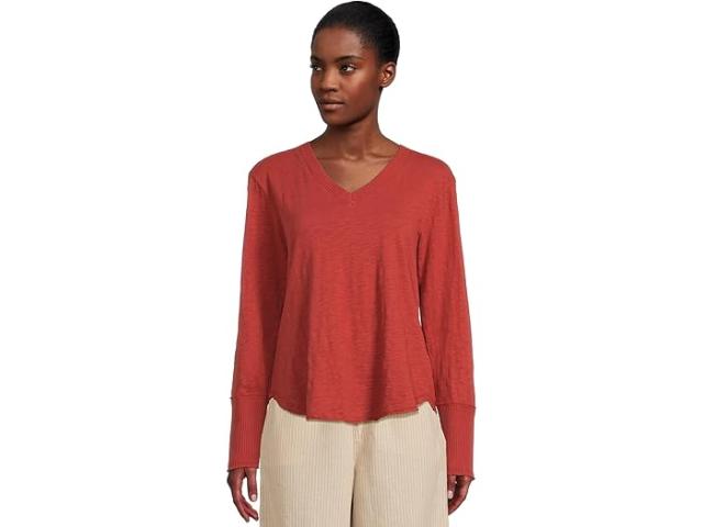 (取寄) モッドオードック レディース ロング スリーブ ワッフル ミックス V-ネック トップ Mod-o-doc women Long Sleeve Waffle Mix V-Neck Top Spiced Cider